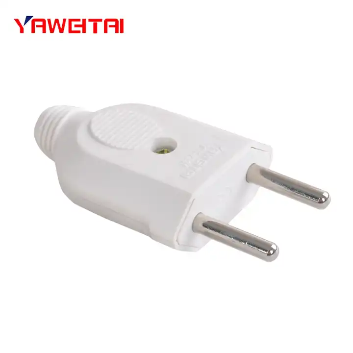 YAWEITAI "European 2 pin plug with earthing PP, copper contactor