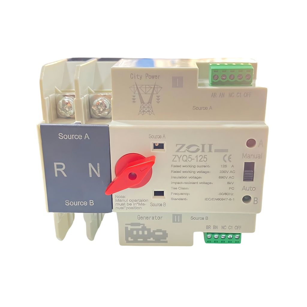 ZOII ATS 2P 125A City to Generator