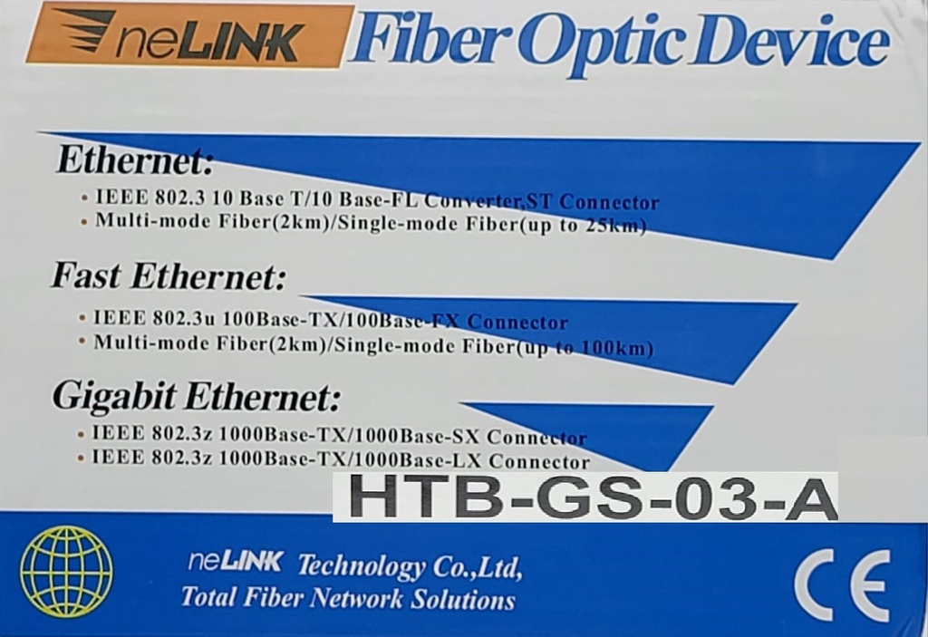 neLINk Fiber Optic Device Media Converter HTB-GS-03